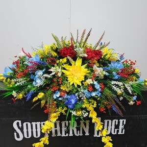 Forget Me Not Headstone Saddle Red Blue White Yellow Hummingbird ...