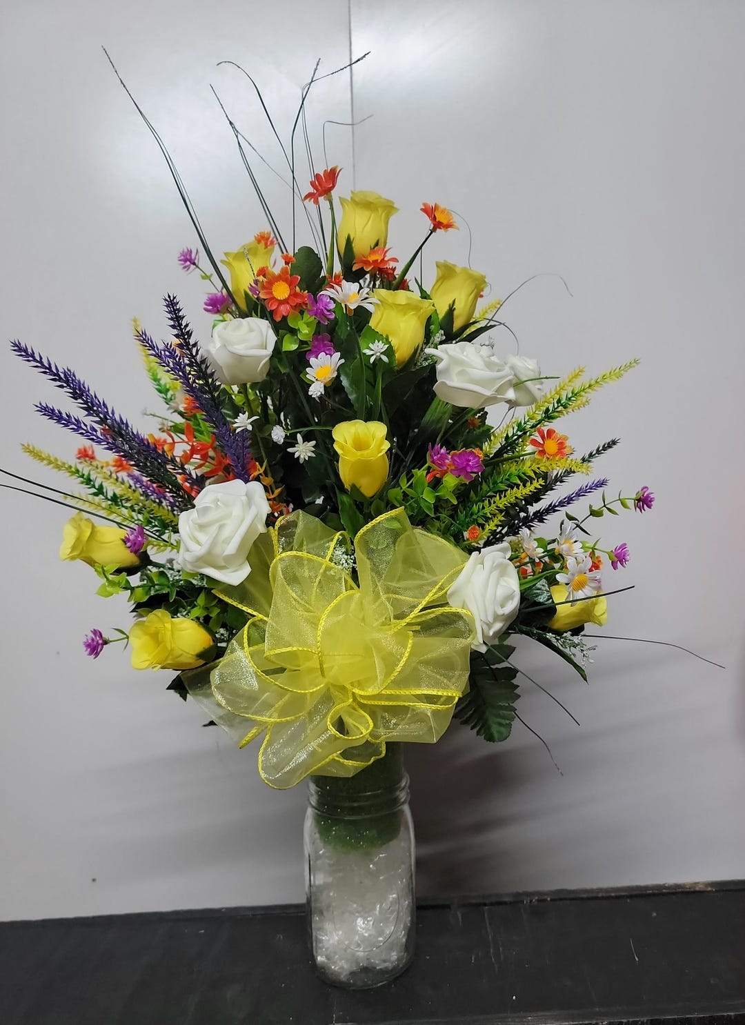 Wildflower Cemetery Flowers Vase Cone for 3-inch Grave Vase, Spring ...