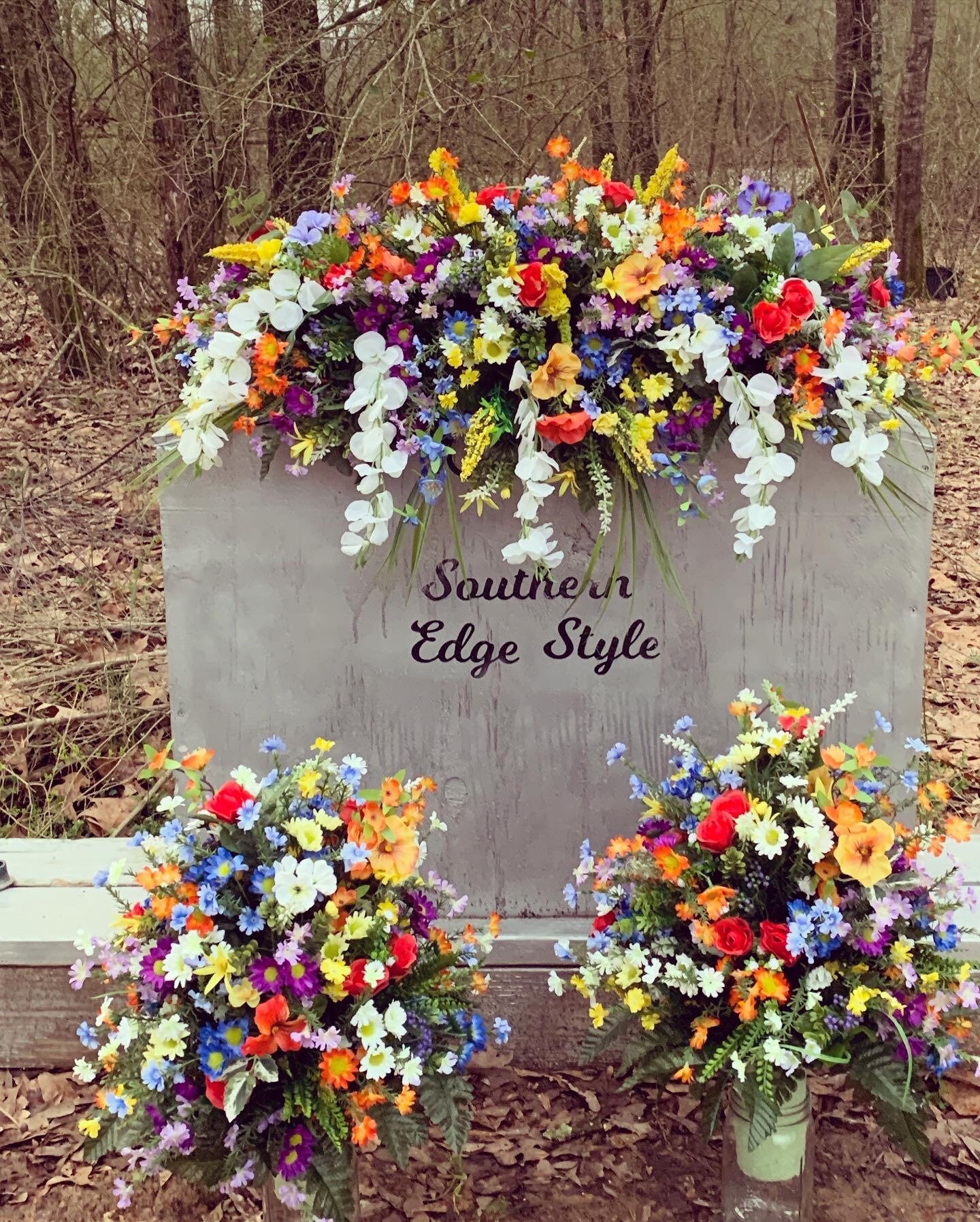 Customizable Spring Cemetery Saddle: Extra Large Memorial Headstone ...