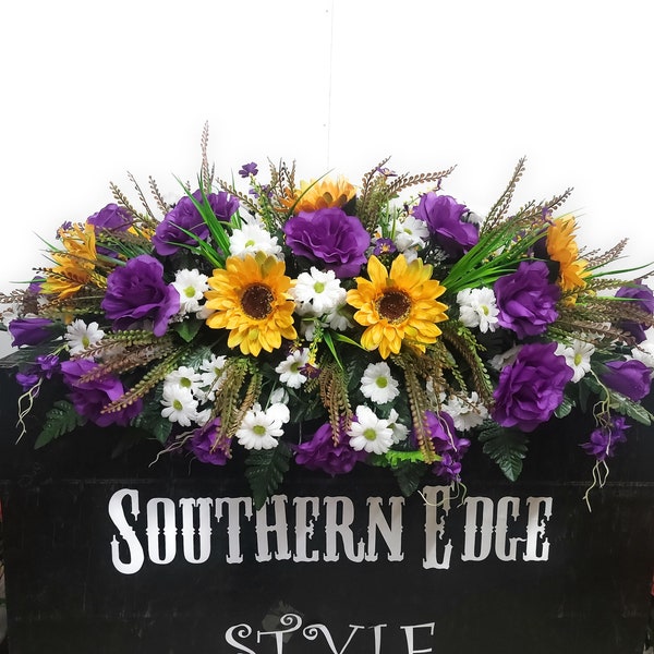 Headstone Saddle Arrangement - Etsy