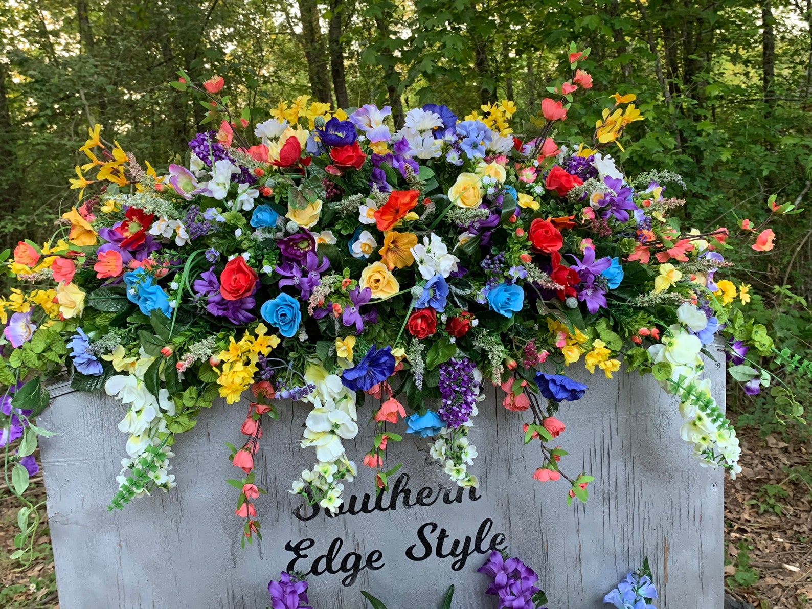 Casket Spray Customizable Cemetery Saddle Extra Large - Etsy