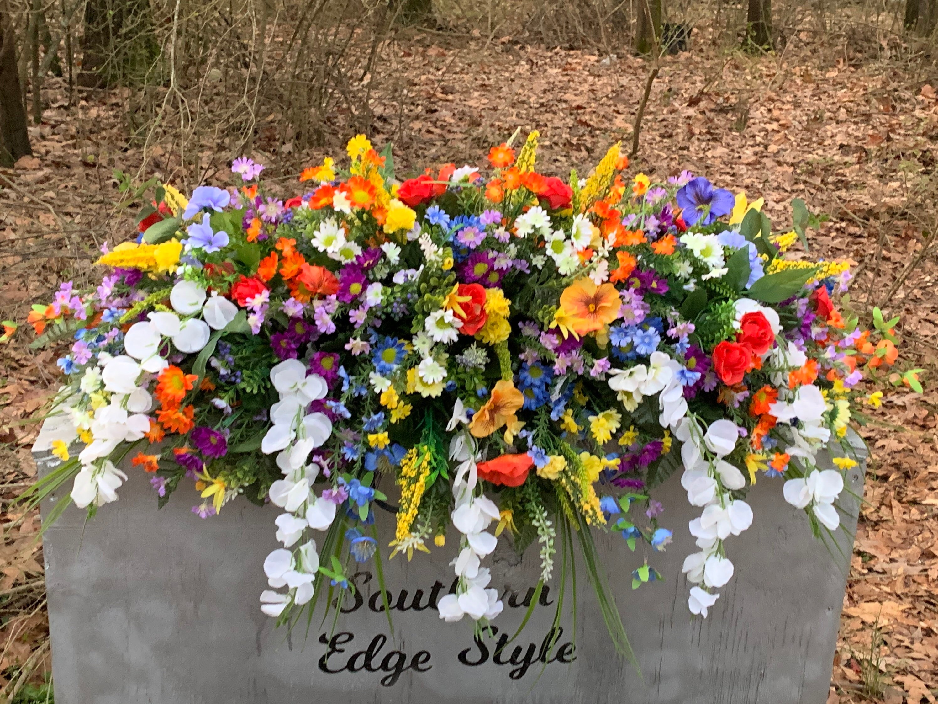 Customizable Spring Cemetery Saddle: Extra Large Memorial Headstone ...