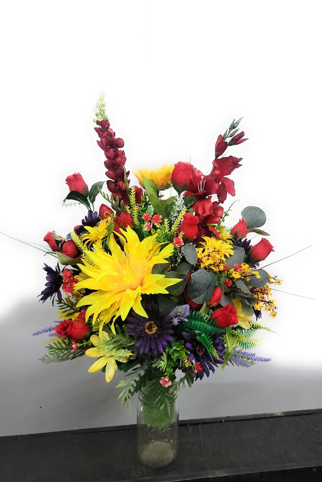Cemetery Vase Flowers • Memorial Flowers by Southern Edge Style ...