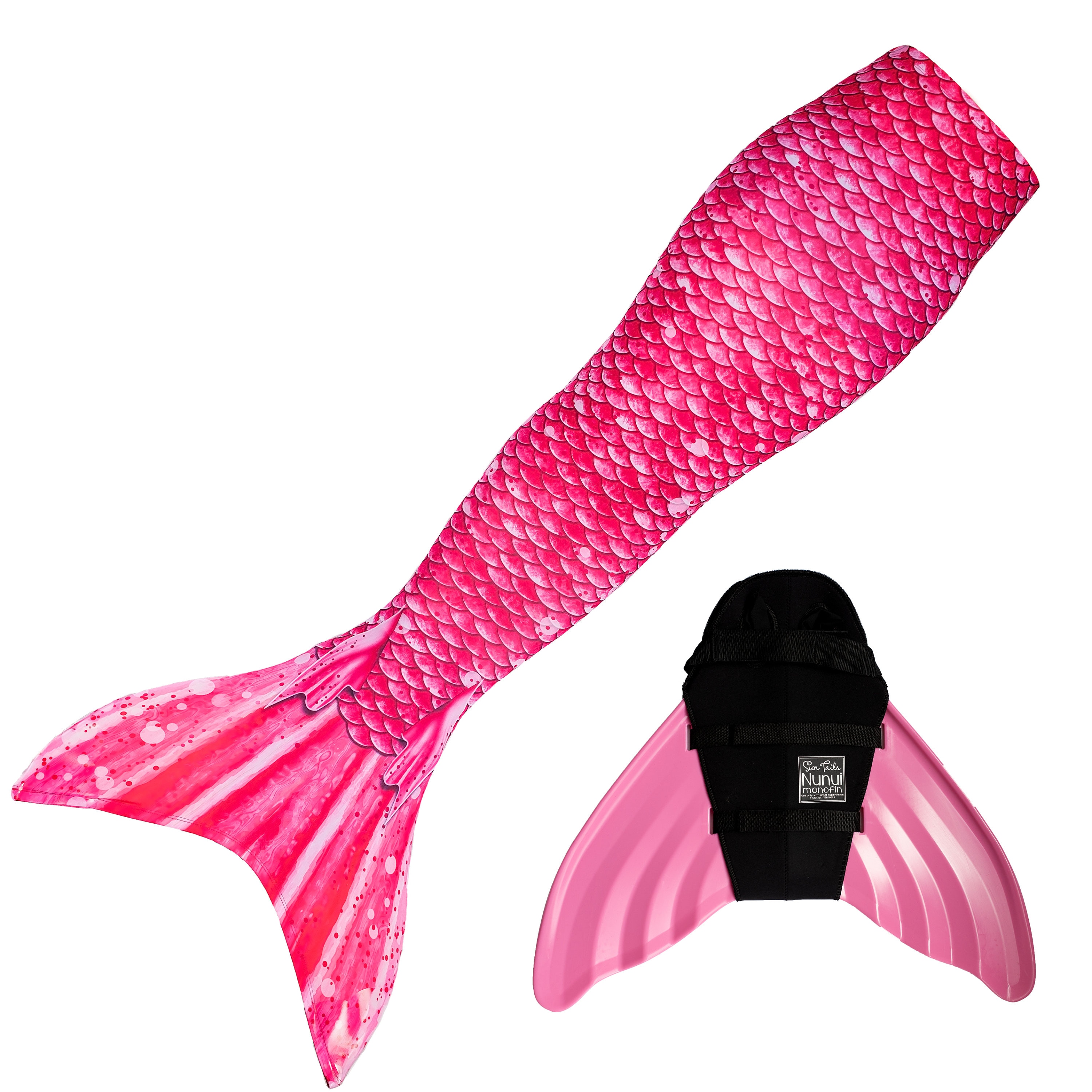 Bahama Pink Mermaid Tail Monofin Set Teen Adult Etsy