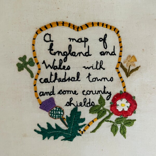 Embroidered Map - Etsy