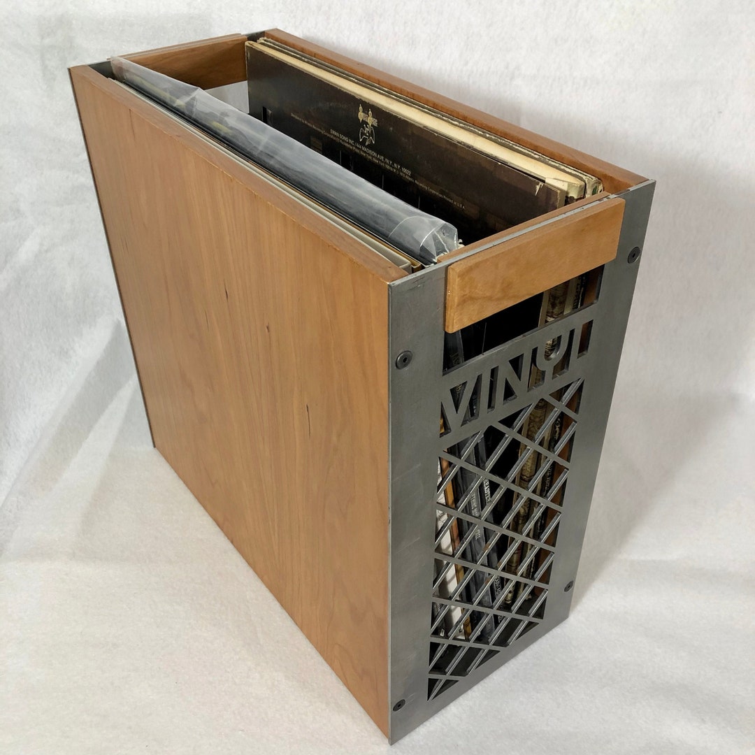 Vinyl Record Storage - Milk Crate Design, Cherry Half - Etsy