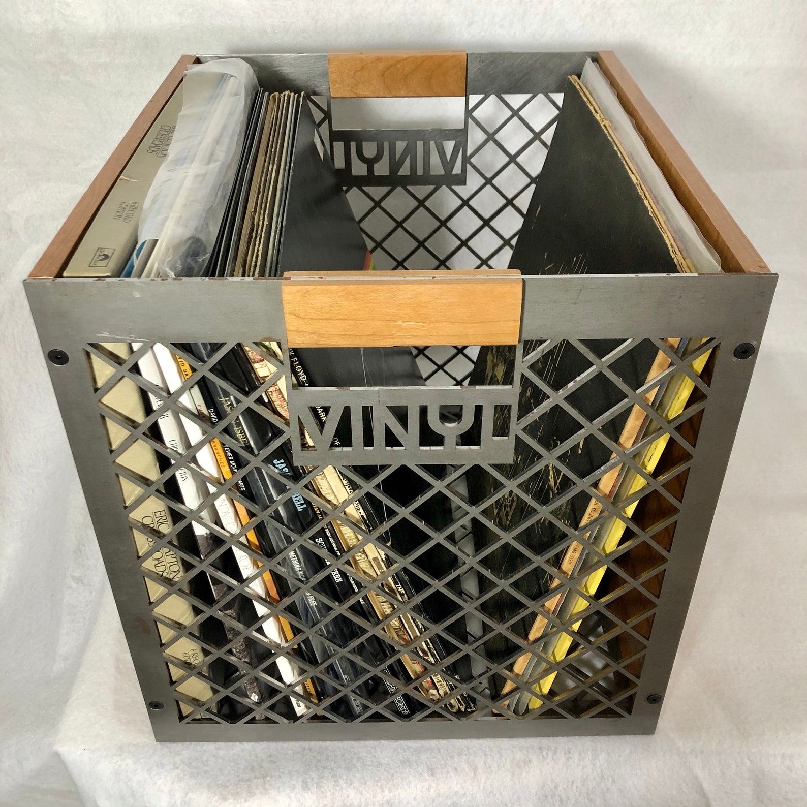 Vinyl Record Storage - Milk Crate Design, Cherry Full - Etsy