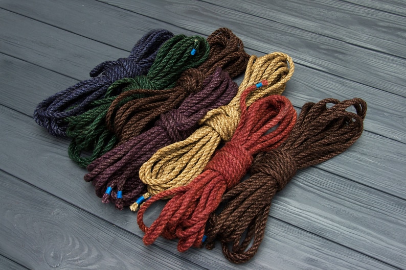 Ropes for shibari Bondage rope Bondage play Shibari red | Etsy