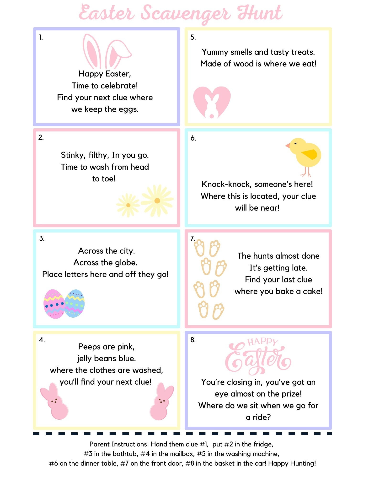 Easter Scavenger Hunt - Etsy