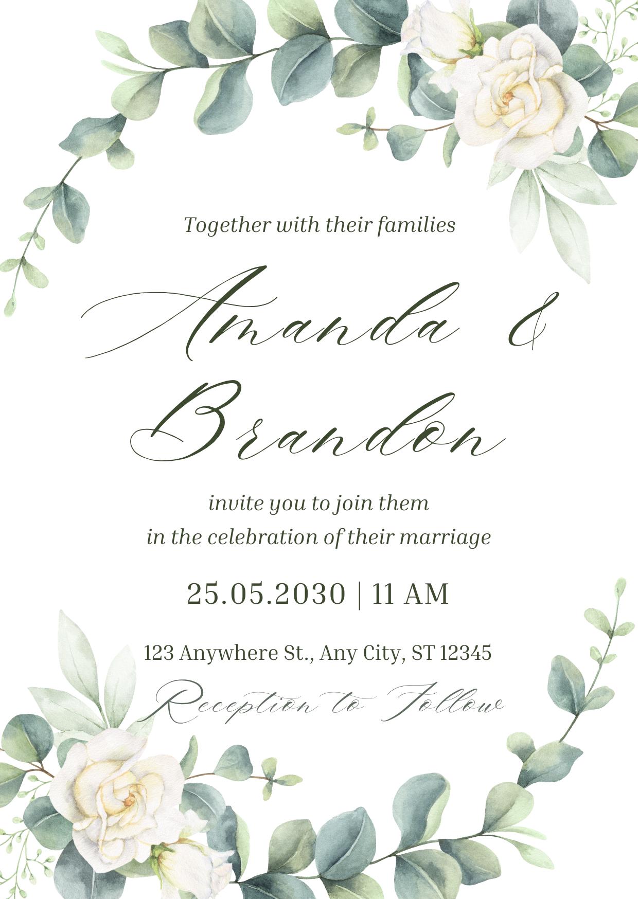 Wedding Invitation *template* - Etsy