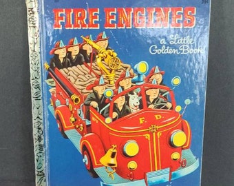 Vintage Little Golden Book Fire Engines LGB 1972 - Etsy