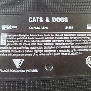 Cats & Dogs VHS - Etsy