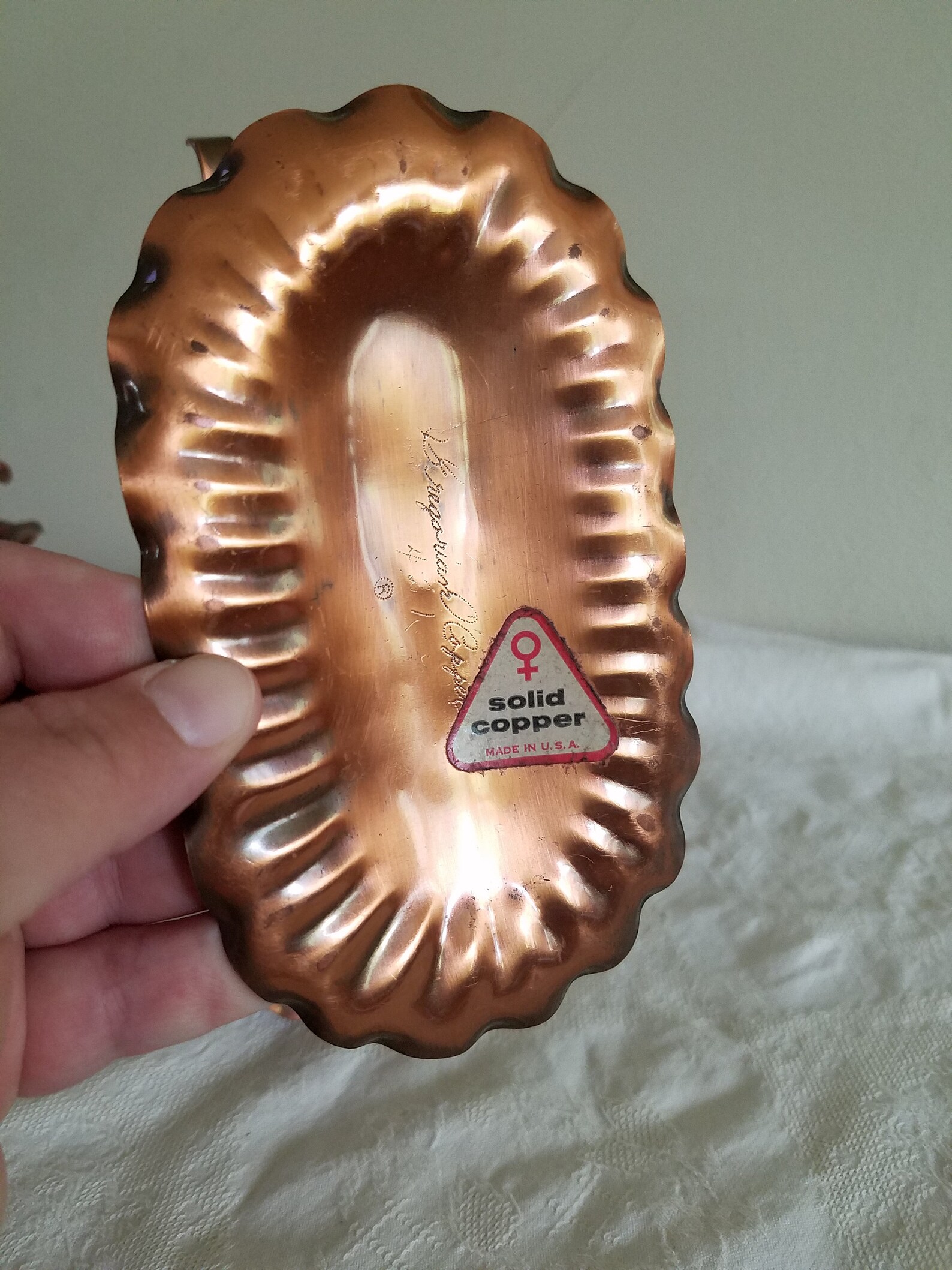 Gregorian Copper Hand Hammered Double Tapered Candlestick | Etsy