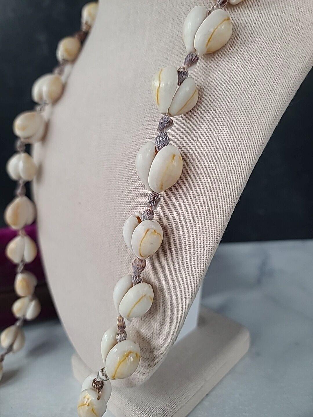 Shell Beaded Necklace Vintage - Etsy