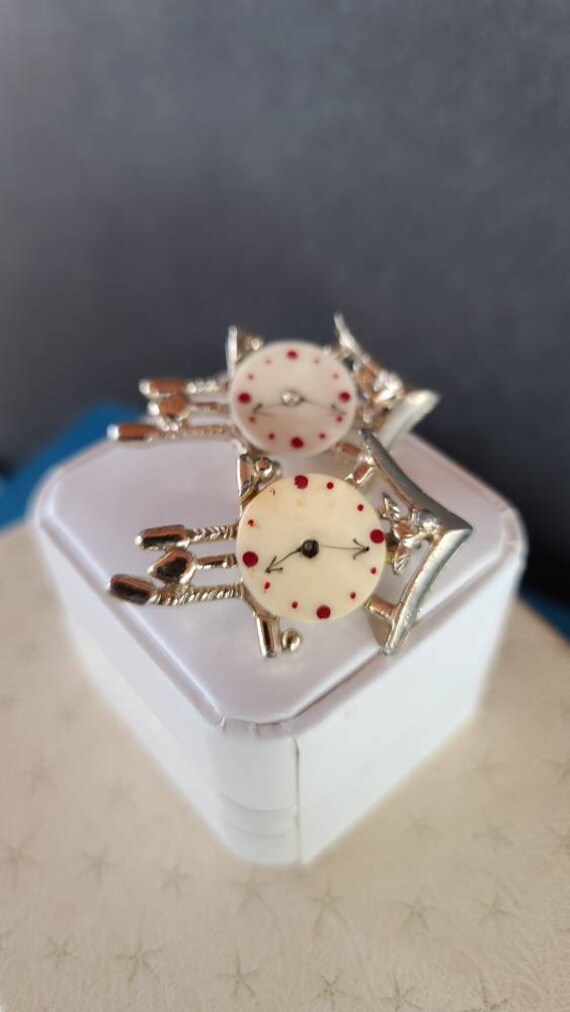 Vintage Cuckoo Clock Brooches - Gem