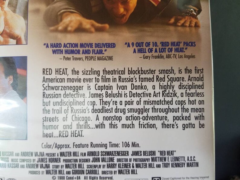 Red Heat Dvd, Action Movie, Gifts for Him - Etsy