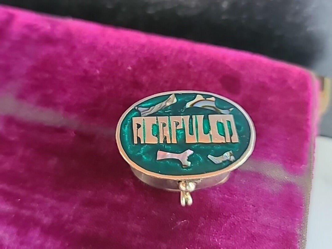 Acapulco Abalone Shell Pill Box Vintage - Etsy
