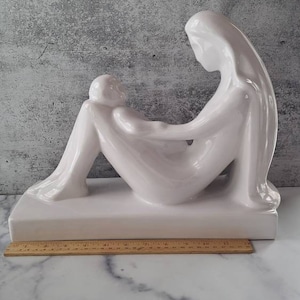 Ceramic Haeger Mother and Child Statue - Etsy
