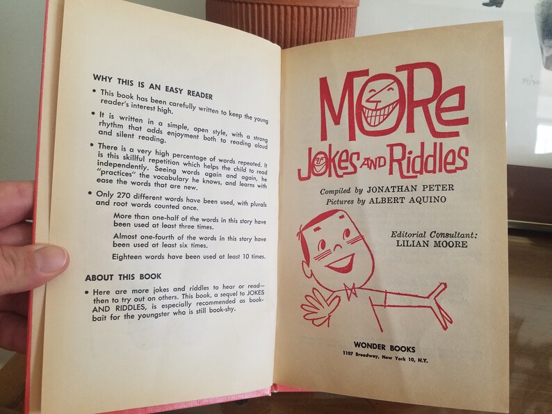 More Jokes and Riddles an Easy Reader Book Children's Book - Etsy