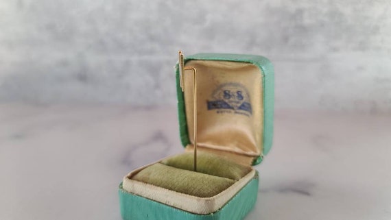 12K GF Letter "H" Stick Pin - Gem