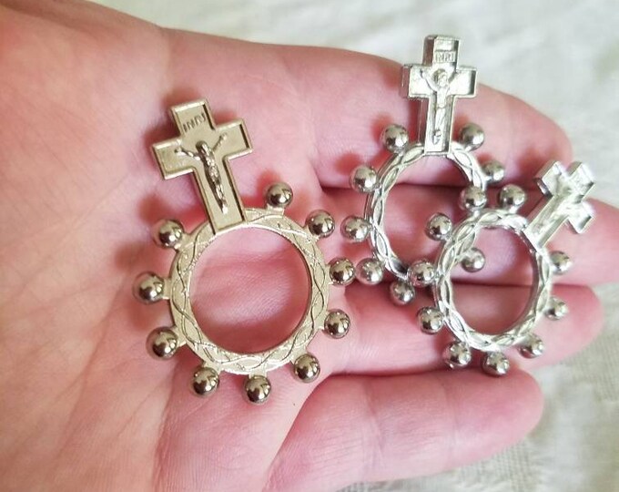 Finger Rosary, Crucifix Finger Rosary, Vintage Rosary, Pocket Rosary ...