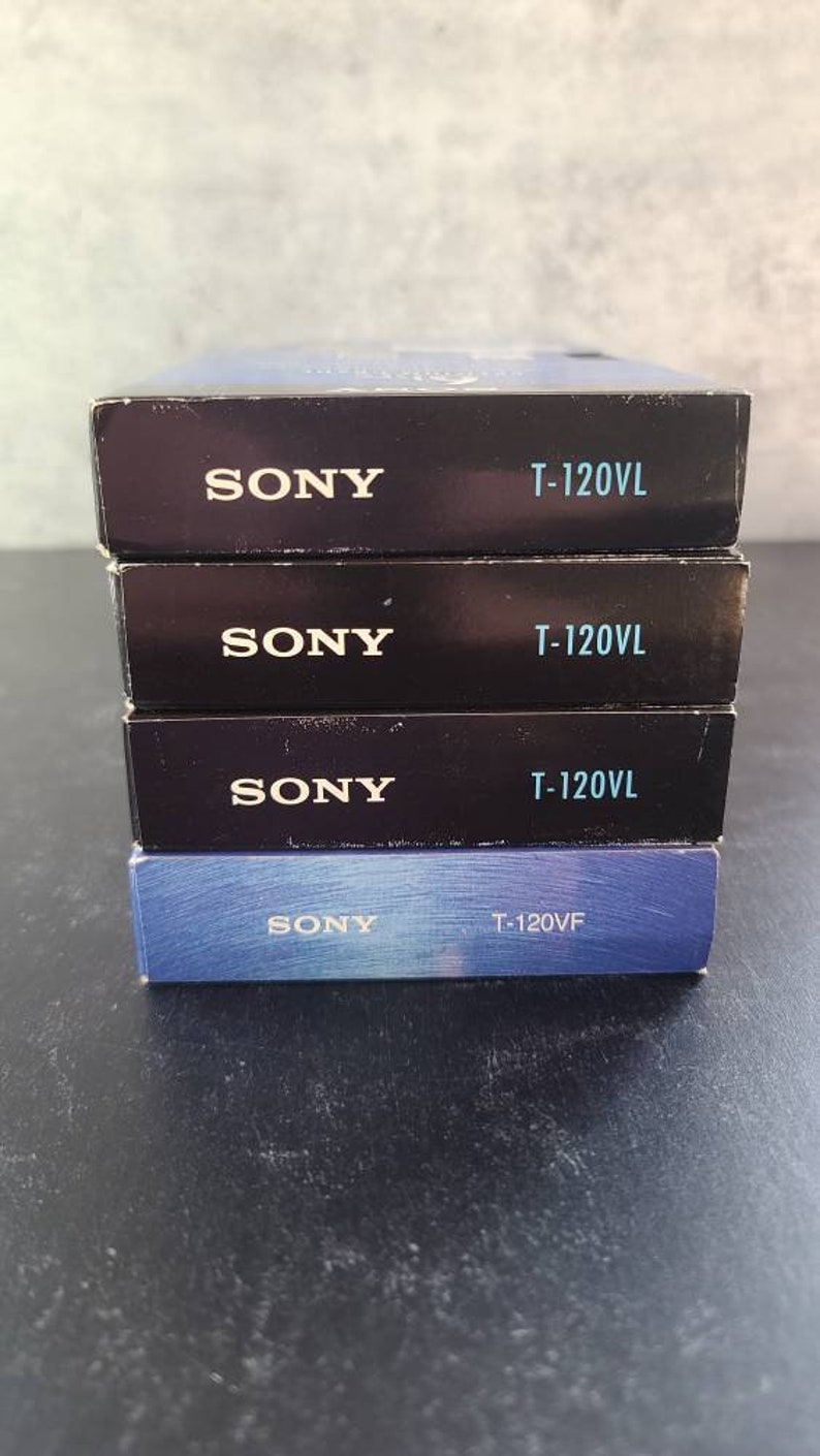 Set of 4 Sony VHS Tapes - Etsy