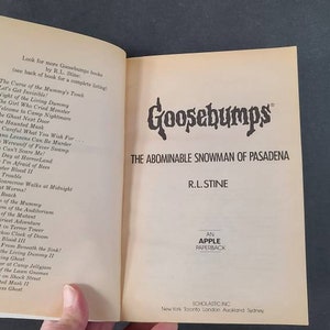 Goosebumps, the Abominable Snowman of Pasadena - Etsy