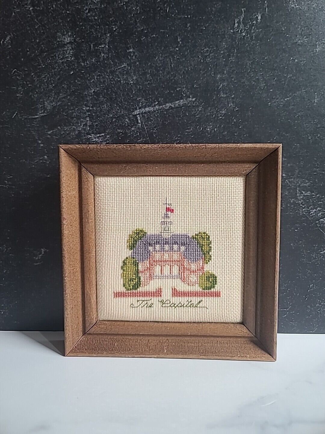 The Capitol Cross Stitch Framed Art Completed - Etsy