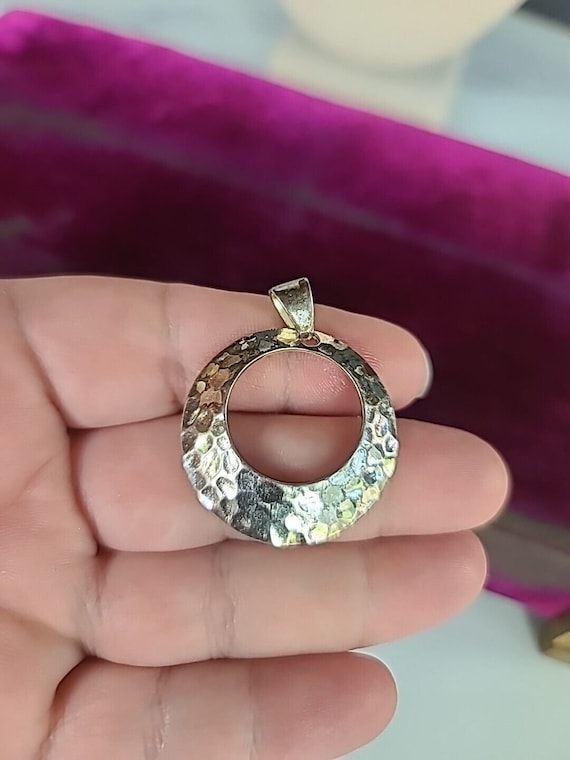 925 hammered circular - Gem