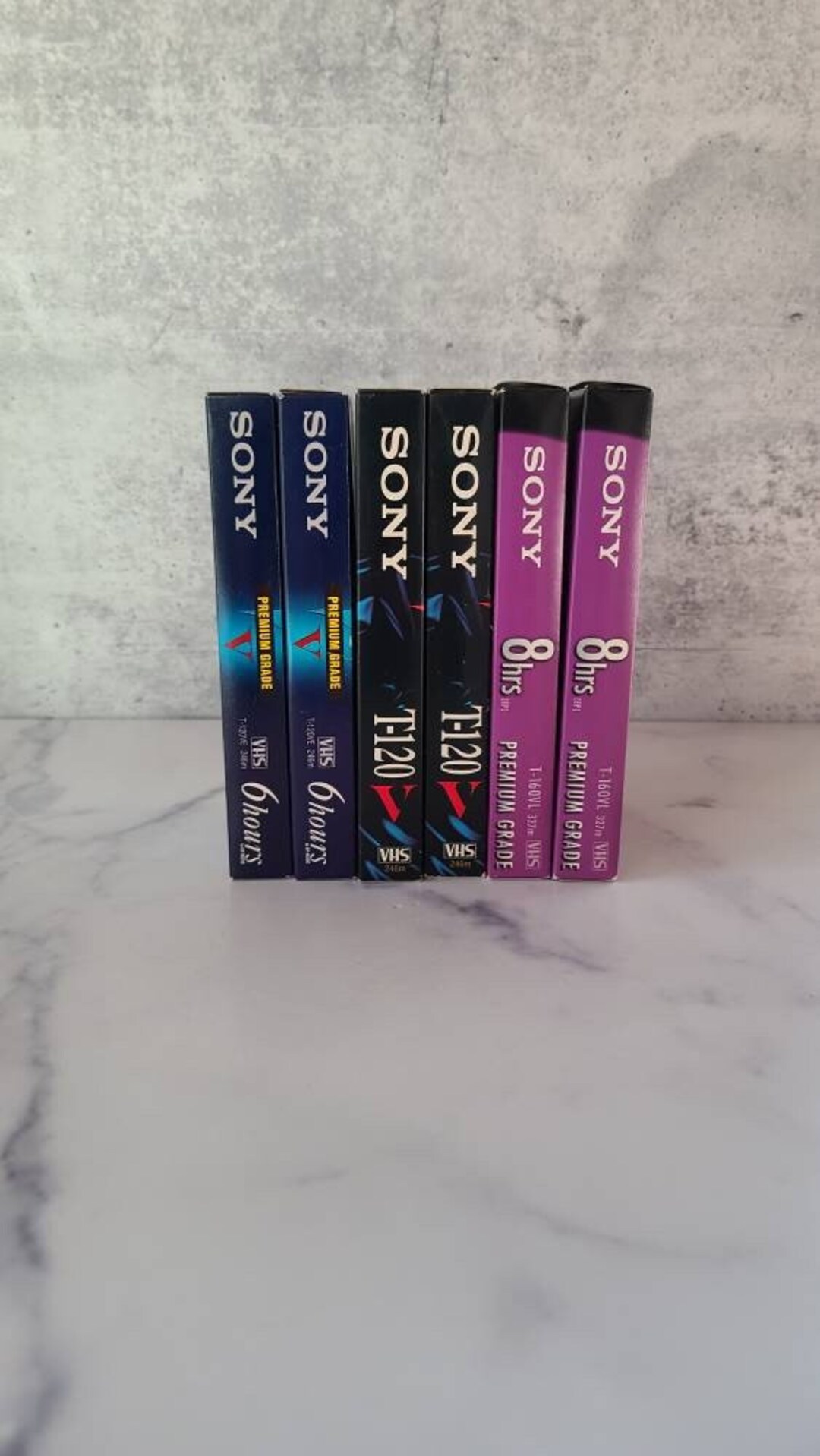 Set of 6 Sony VHS Tapes - Etsy