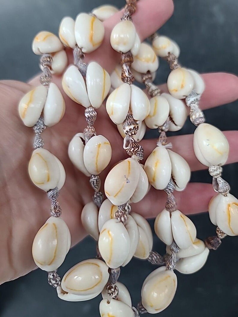 Shell Beaded Necklace Vintage - Etsy