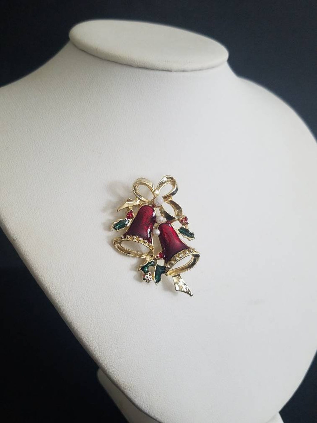 Christmas Bells Vintage Brooch, Holiday Jewelry, Gifts for Her - Etsy