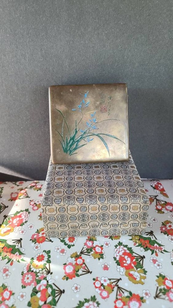 Oriental Themed Square Trinket Box - Gem