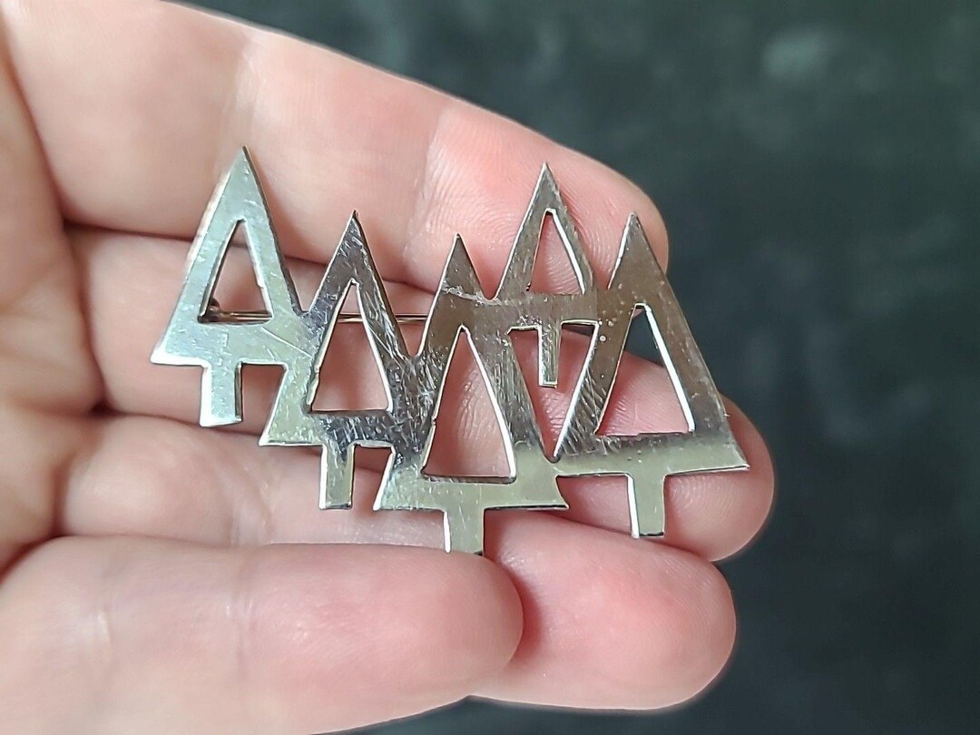 925 Sterling Silver Trees in A Forest Vintage Handmade Abstract - Etsy