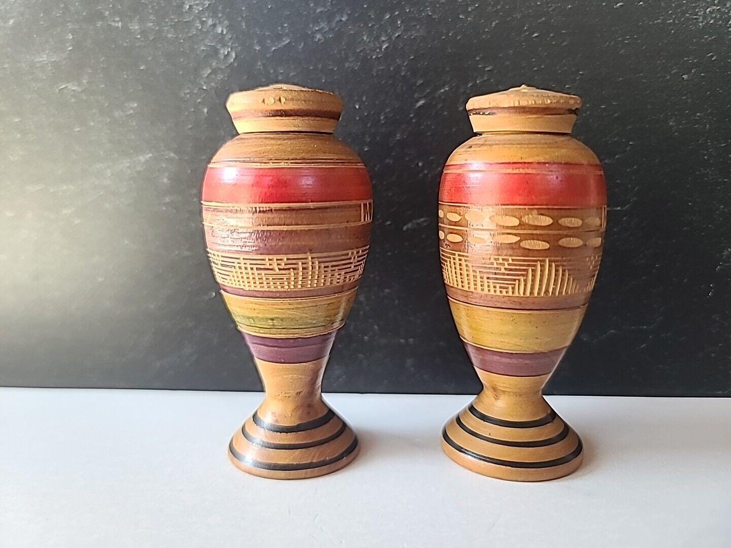 Mexico Vintage Salt and Pepper Wooden Shakers - Etsy