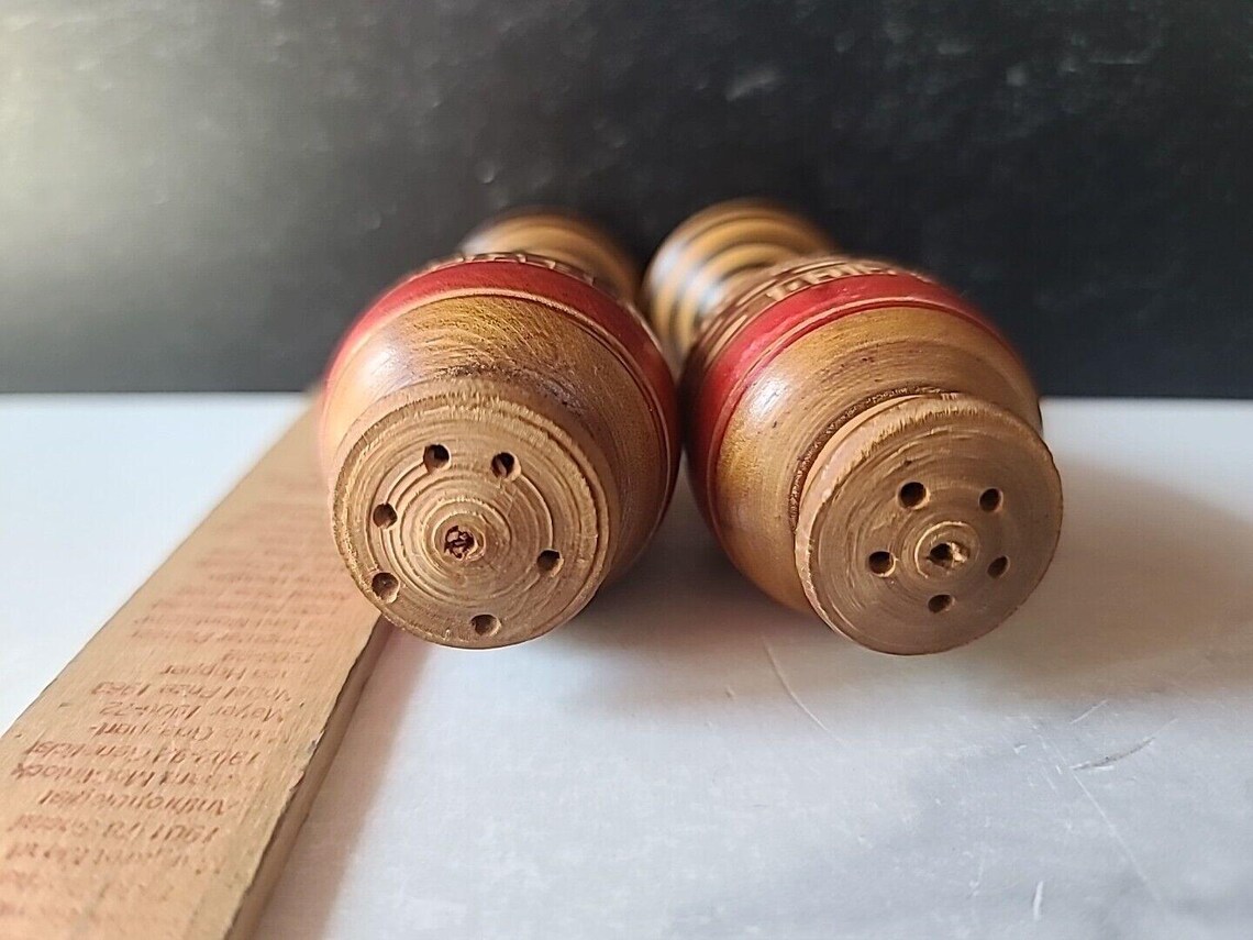Mexico Vintage Salt and Pepper Wooden Shakers - Etsy