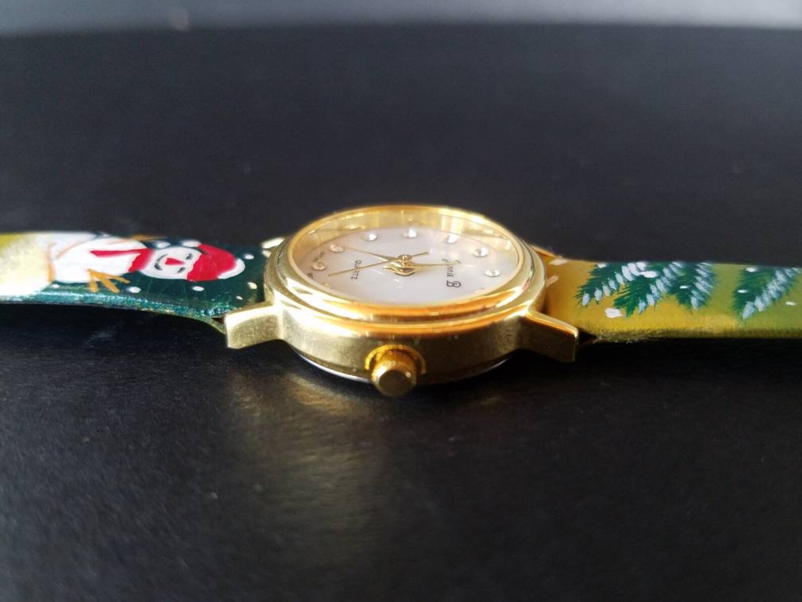 Snowman Christmas Leather Watch - Etsy