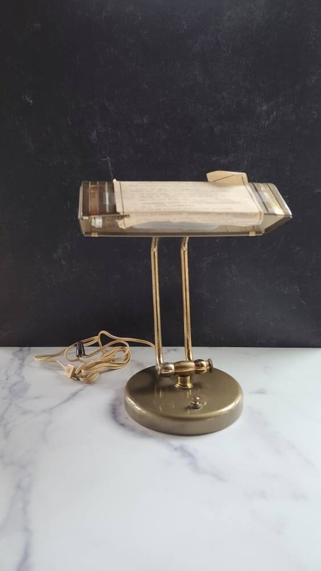 Double Bar Metal Bankers Lamp - Etsy