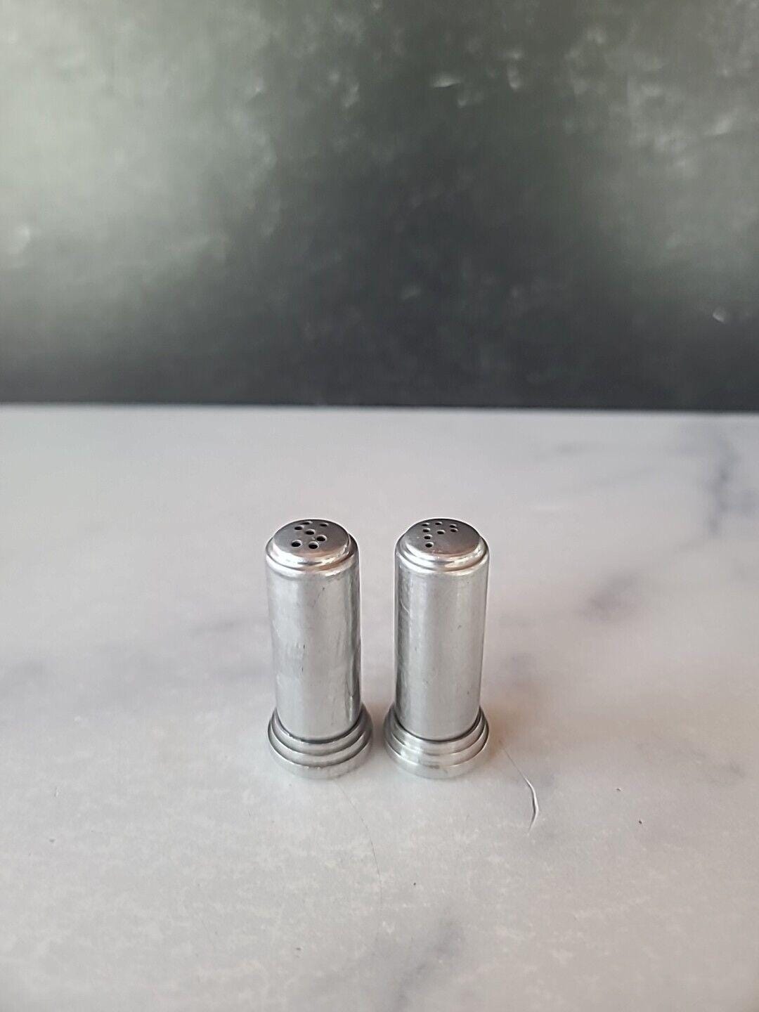 Vintage Chrome Bullet Salt and Pepper Shakers - Etsy
