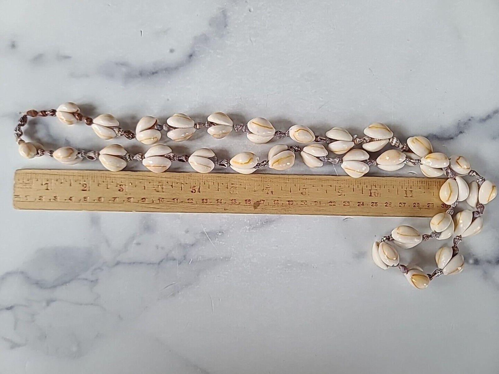Shell Beaded Necklace Vintage - Etsy