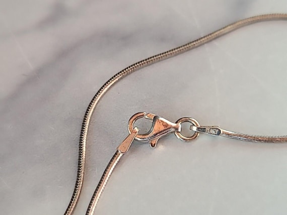925 Sterling Silver Italy Chain Necklace Vintage - Gem