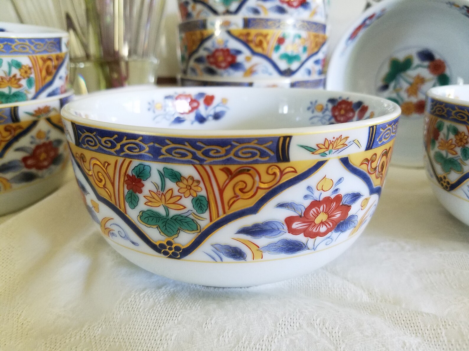 Imari Gohan Gold Trim Floral China Bowls Vintage Cereal Bowls - Etsy
