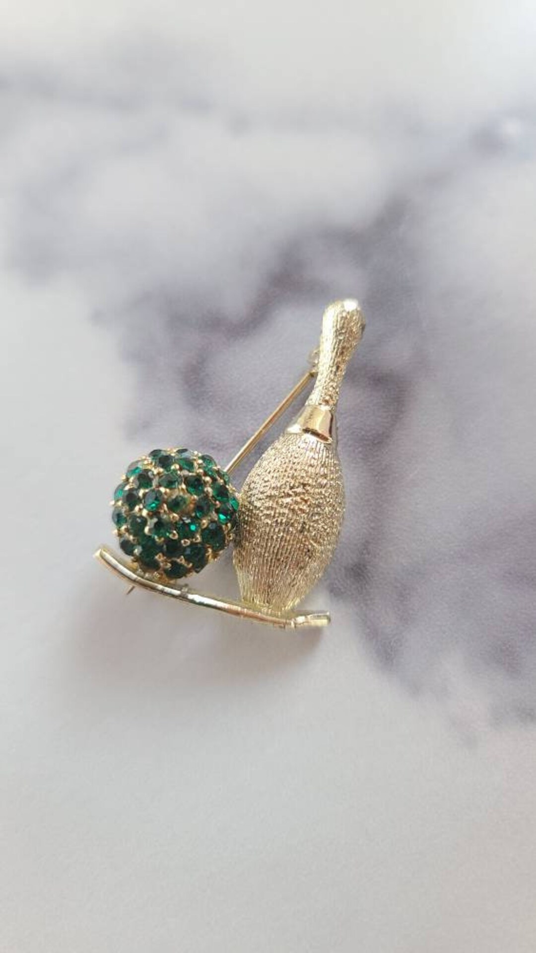 Dodds Bowling Ball and Pin Brooch - Etsy