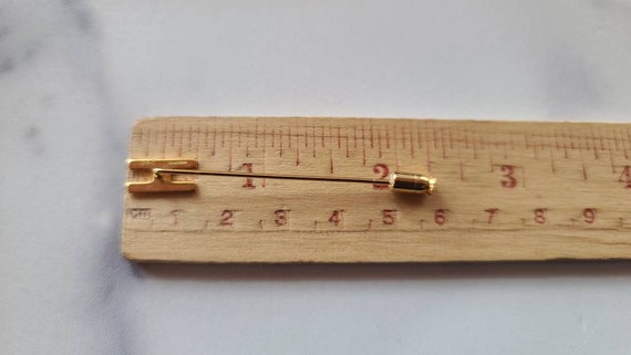 12K GF Letter "H" Stick Pin - Gem