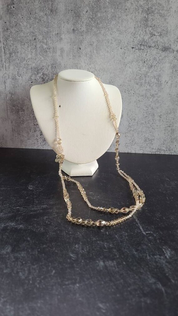 Vintage hand beaded crystal - Gem