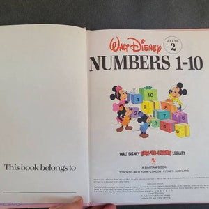 Walt Disney Numbers 1-10 - Etsy