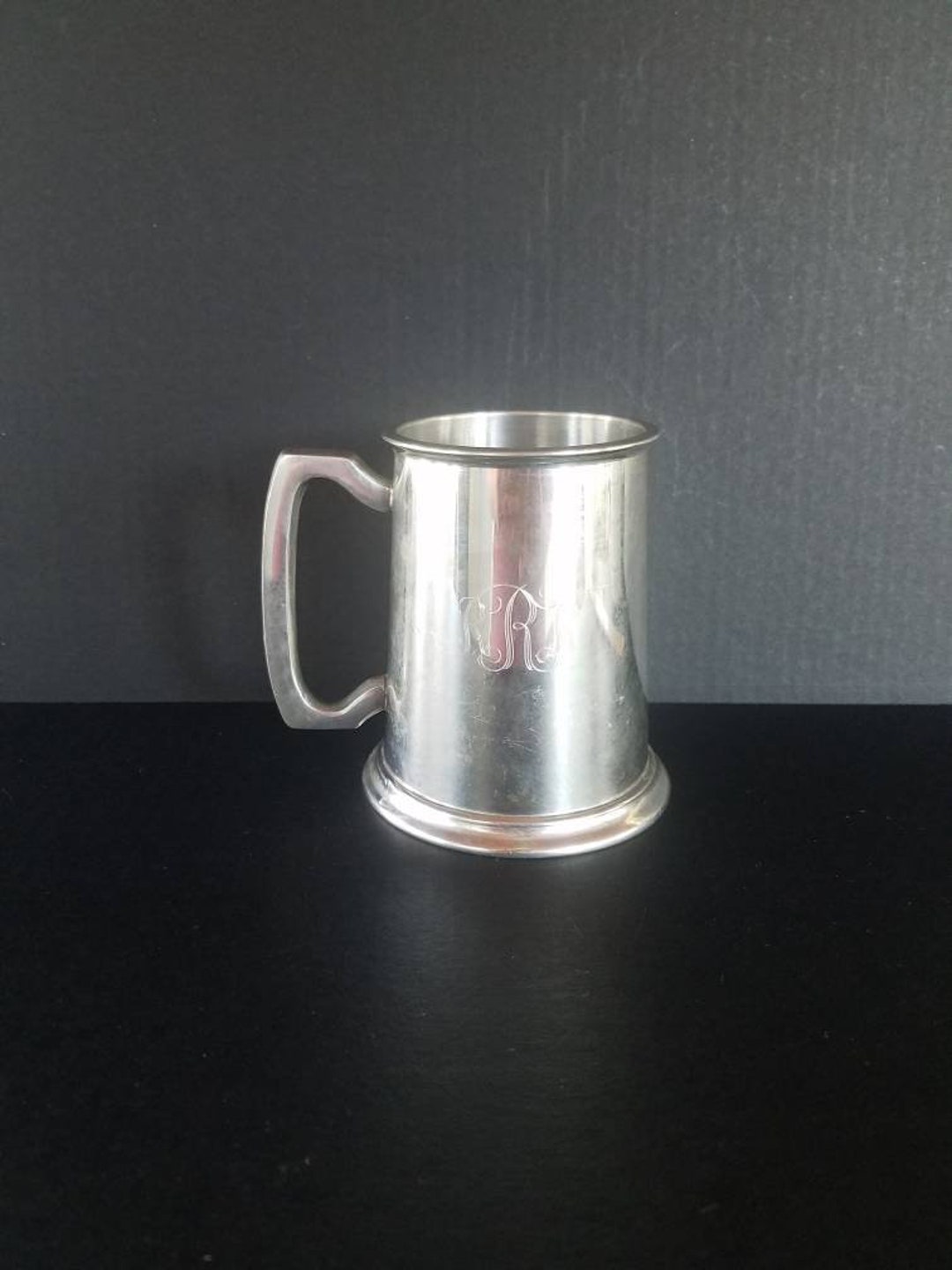 Vintage Kent Silversmiths Beer Stein: Sheffield England, Engraved "rrr ...