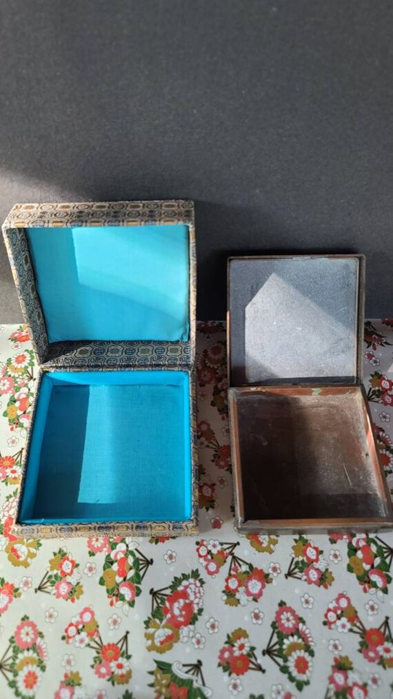 Oriental Themed Square Trinket Box - Gem