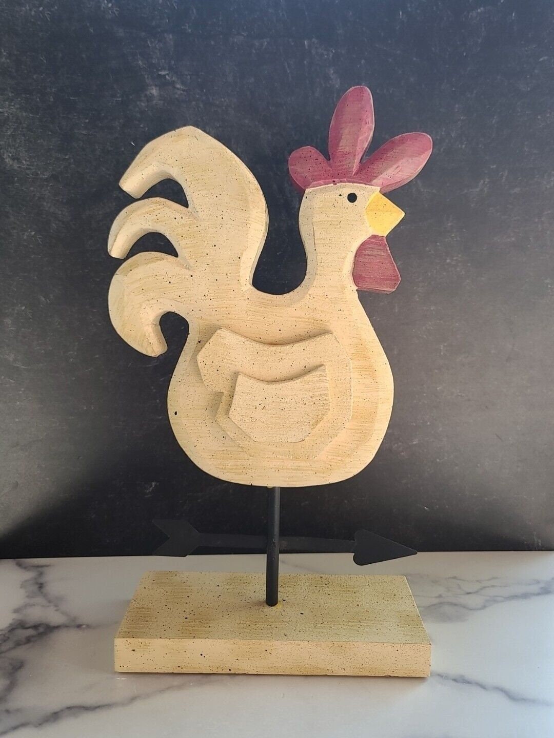 Vintage Wooden Rooster Weathervane Decor - Etsy
