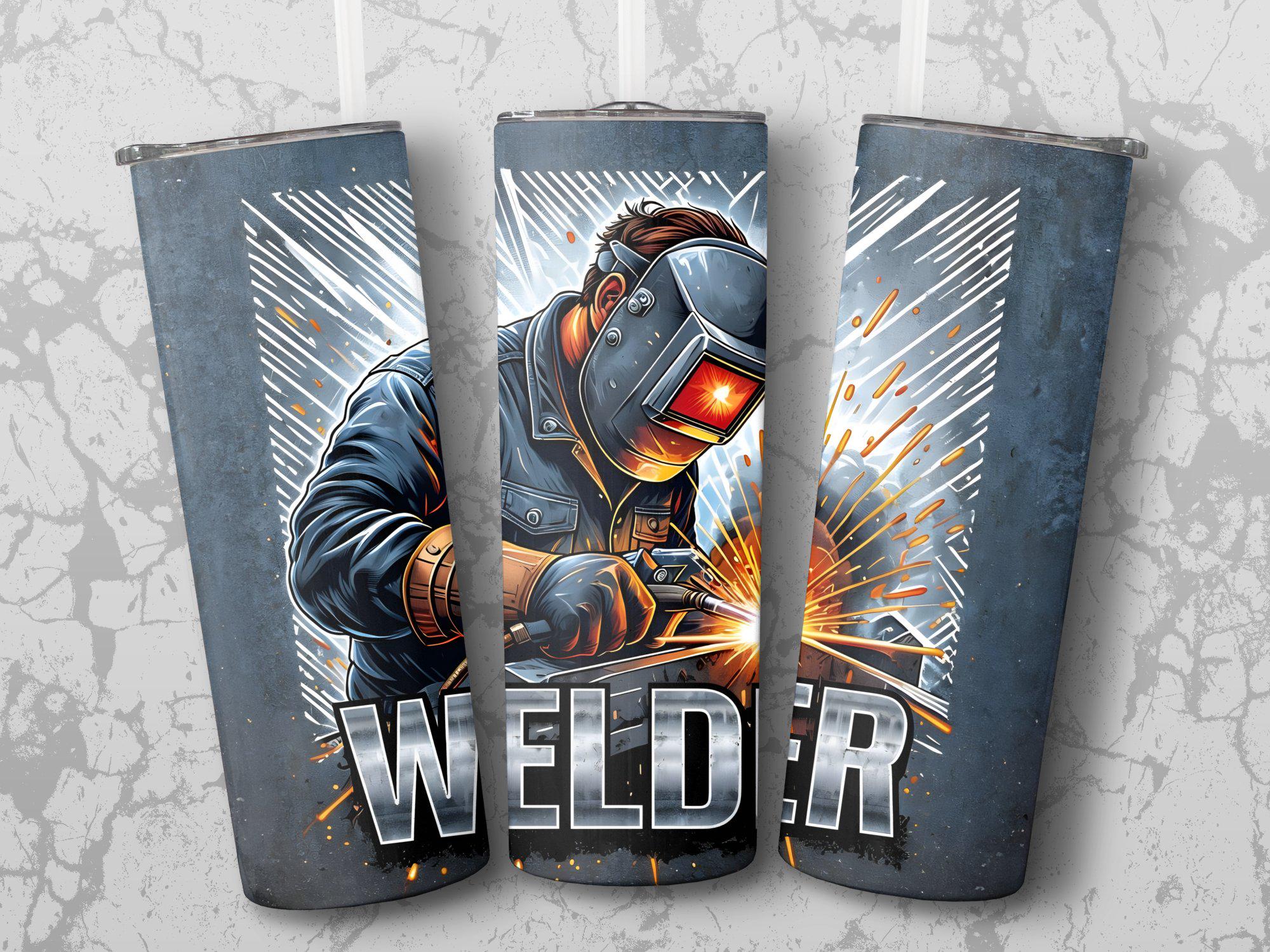 Welder 20oz Skinny Tumbler Wrap Digital Download Seamless Png Welding ...